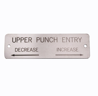 PUNCH ENTRY NAME PLATE